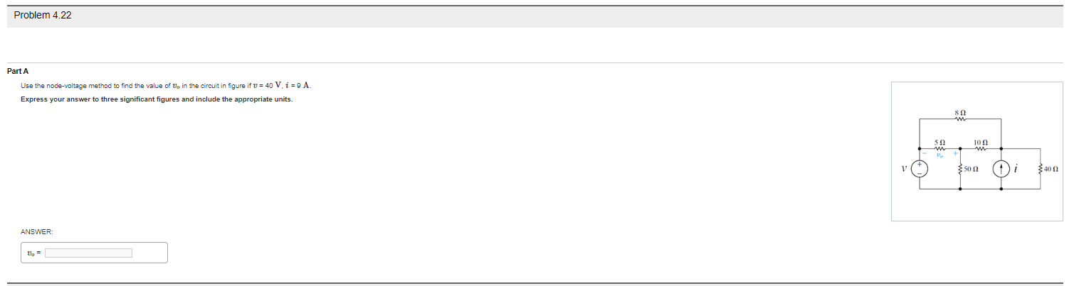 Solved Use the node-voltage method to find the value of v0 | Chegg.com