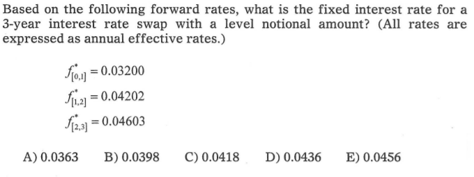 Solved Based on the following forward rates, what is the | Chegg.com