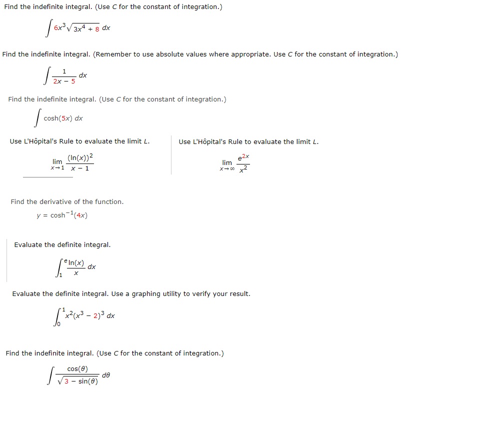 Solved Find the indefinite integral. (Use C for the constant | Chegg.com