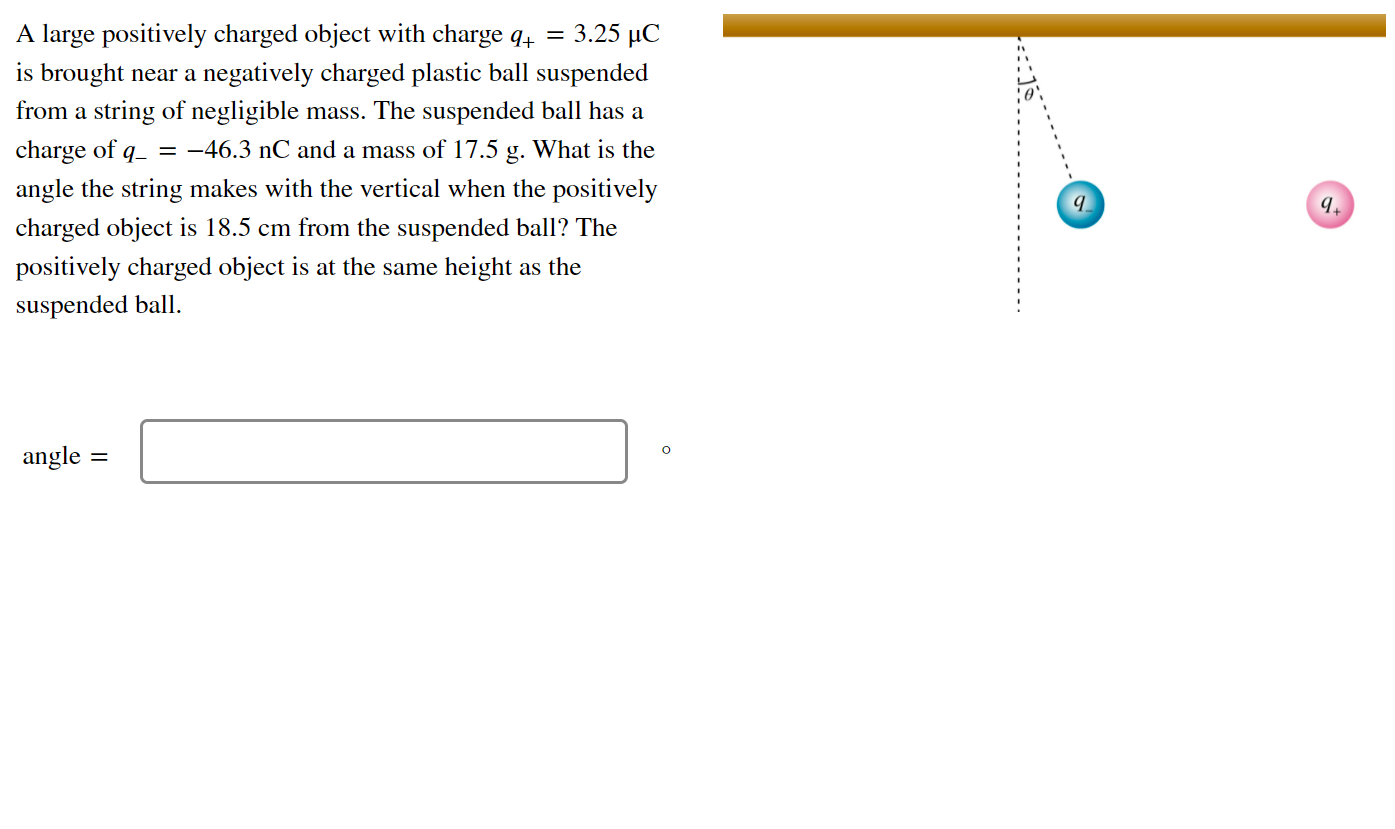 Solved A large positively charged object with charge 9+ = | Chegg.com