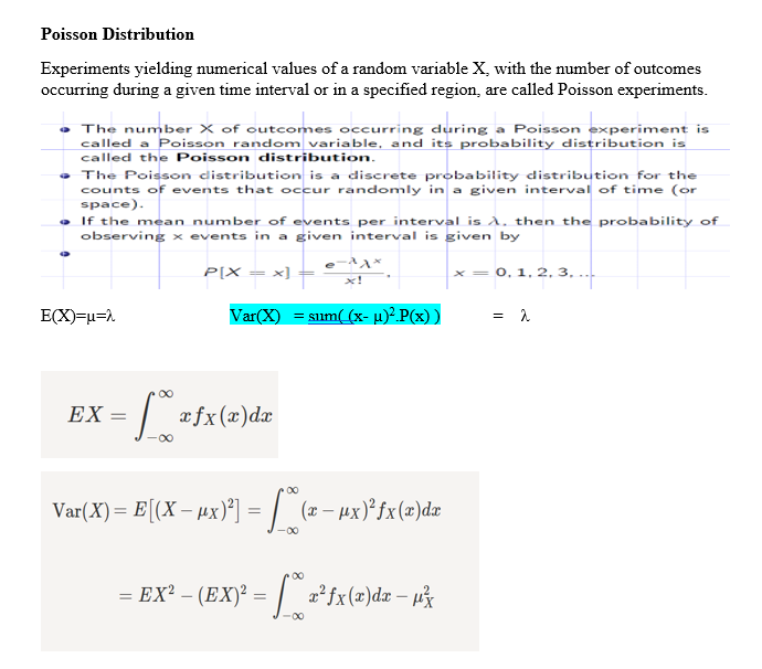 Solved Poisson Distribution Experiments yielding numerical | Chegg.com