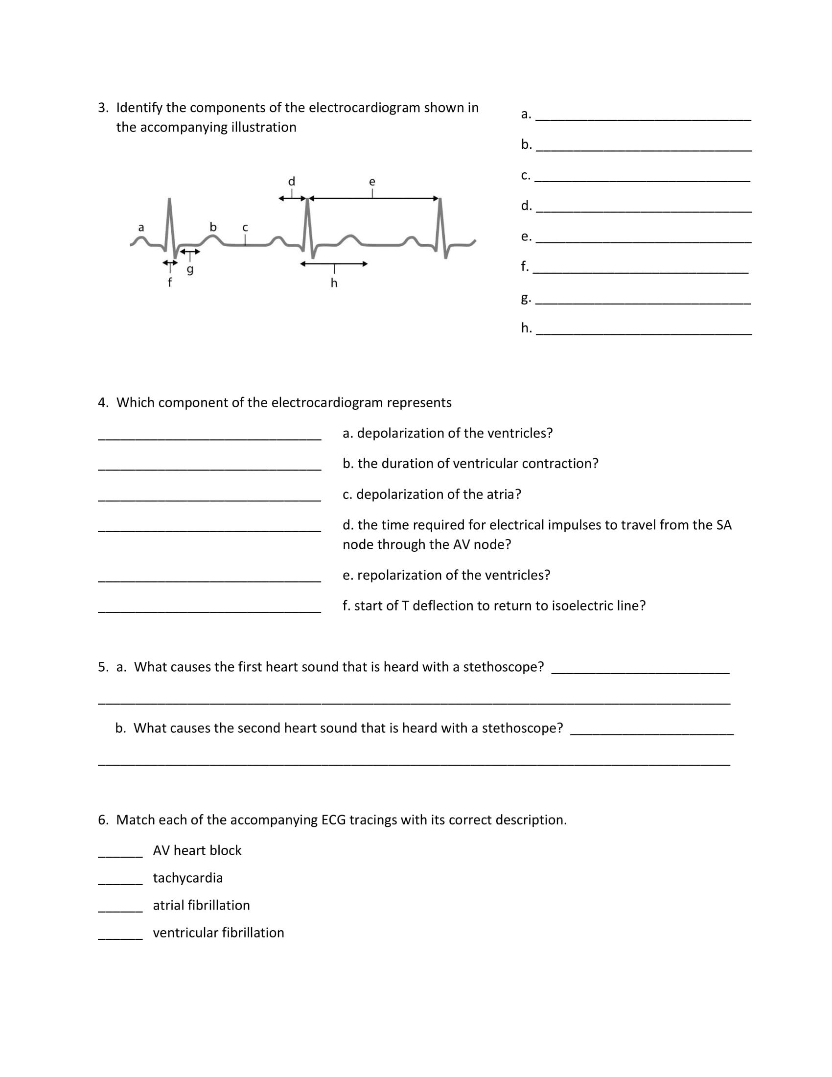 Solved Unit 21: Physiology of the Heart Worksheet 1. Use the | Chegg.com