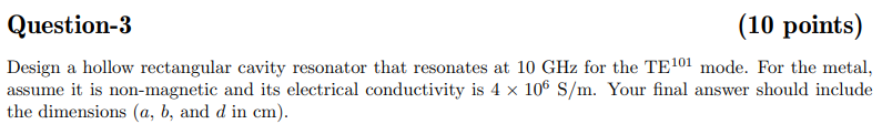 Solved Question-3(10 ﻿points)Design a hollow rectangular | Chegg.com