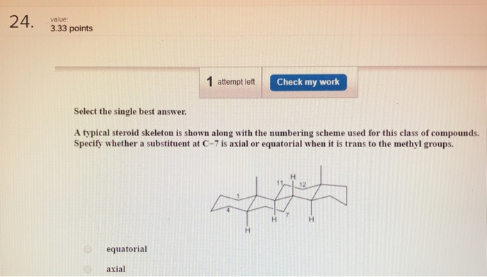 Solved value 3.33 points 1 attempt left Check my work Select | Chegg.com