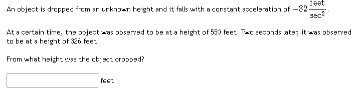 Solved An object is dropped from an unknown height and it | Chegg.com