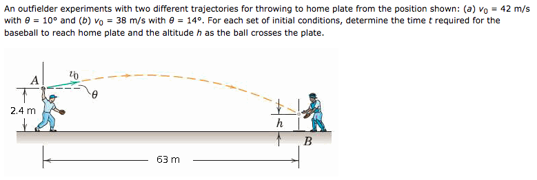 Solved An outfielder experiments with two different | Chegg.com
