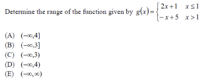 Solved Determine the range of the function given by | Chegg.com