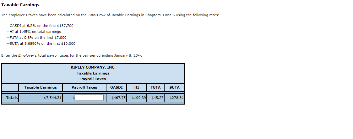 Solved Continuing Payroll Problem, 6A: Chapter 6 You have | Chegg.com