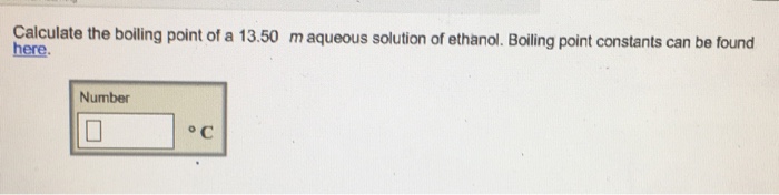 Solved Calculate the boiling point of a 13.50 m aqueous | Chegg.com