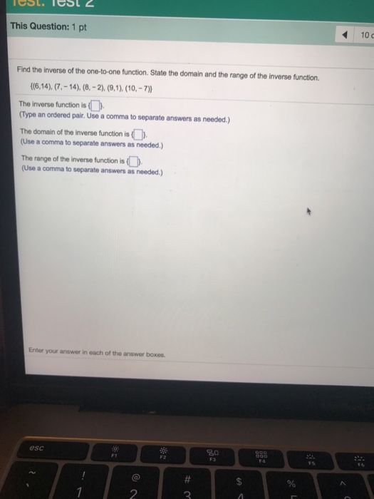 Solved This Question 1 Pt Given Fx 2x And Gx 6x3 Find 4541