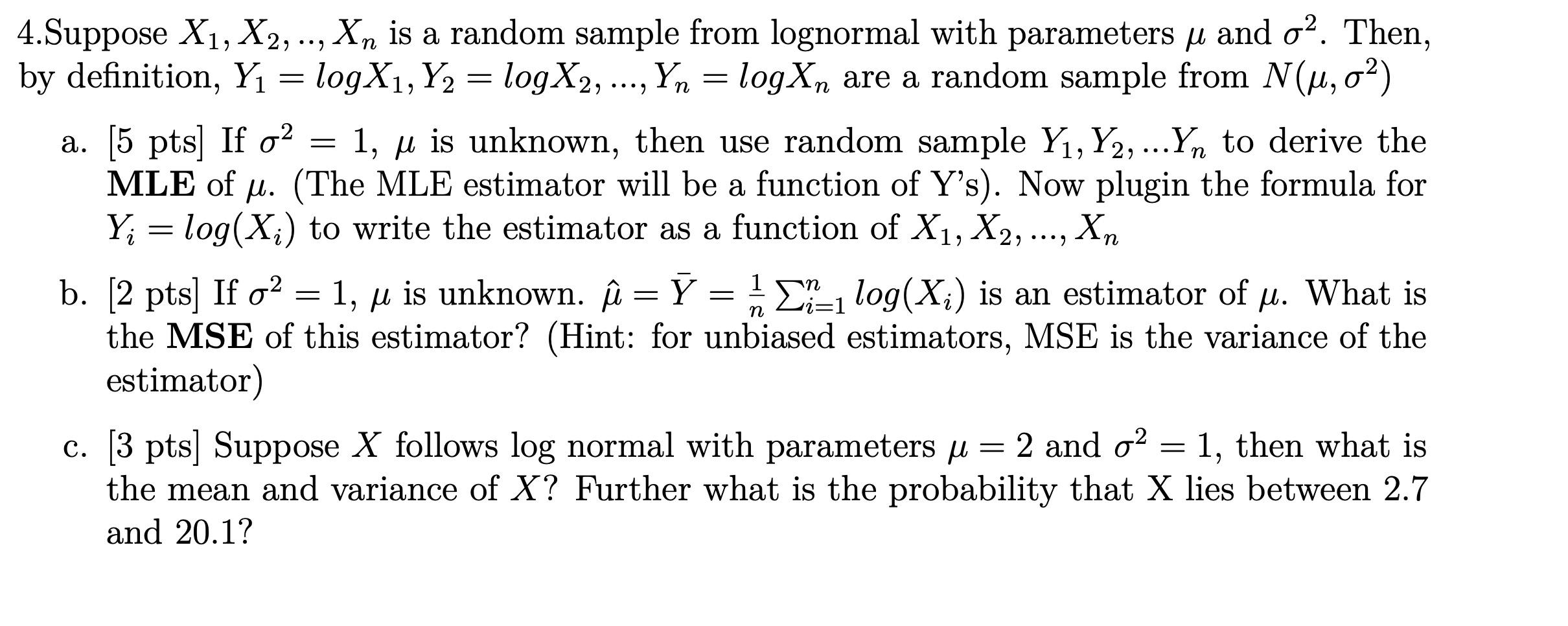 Solved Suppose X1, X2, .., Xn is a random sample from | Chegg.com
