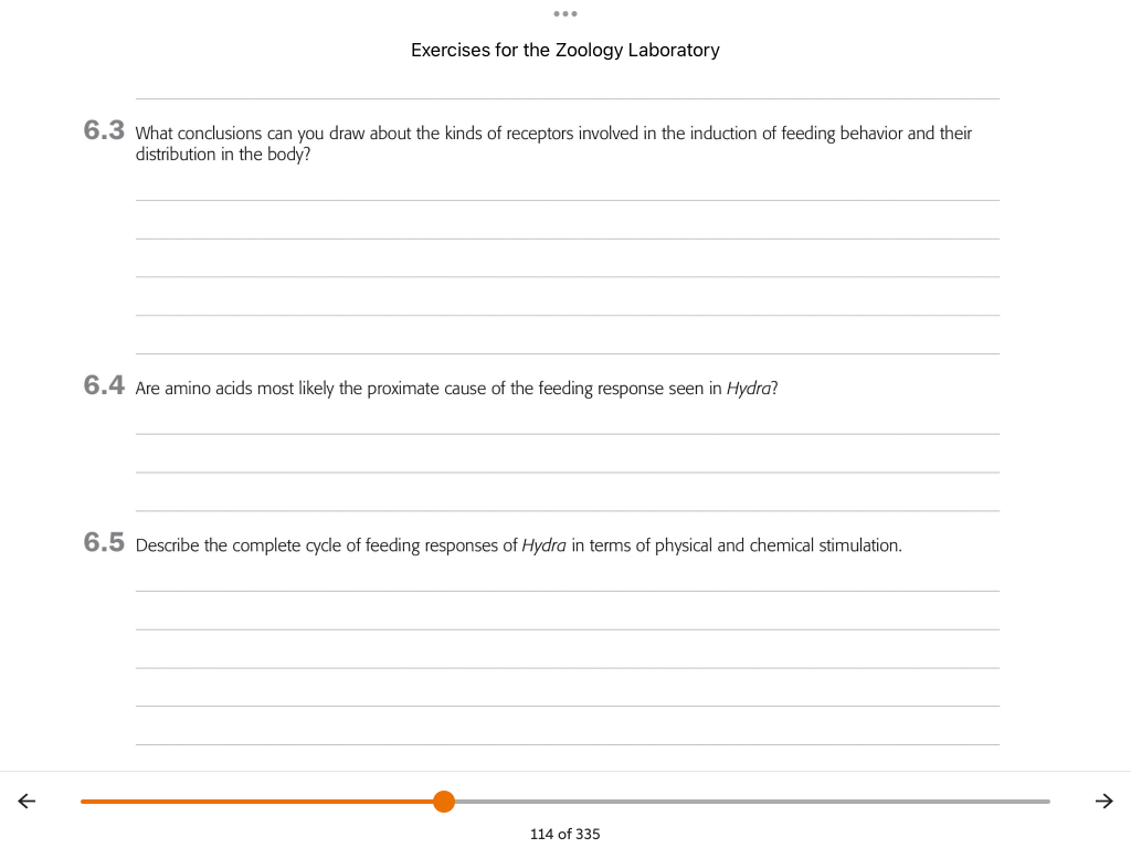 Solved Exercises for the Zoology Laboratory 6.3 What | Chegg.com