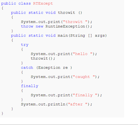 Solved public class RtExcept { public static void throwit () | Chegg.com
