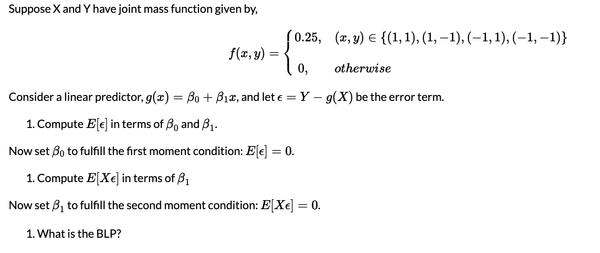Solved Suppose X and Y have joint mass function given by, | Chegg.com