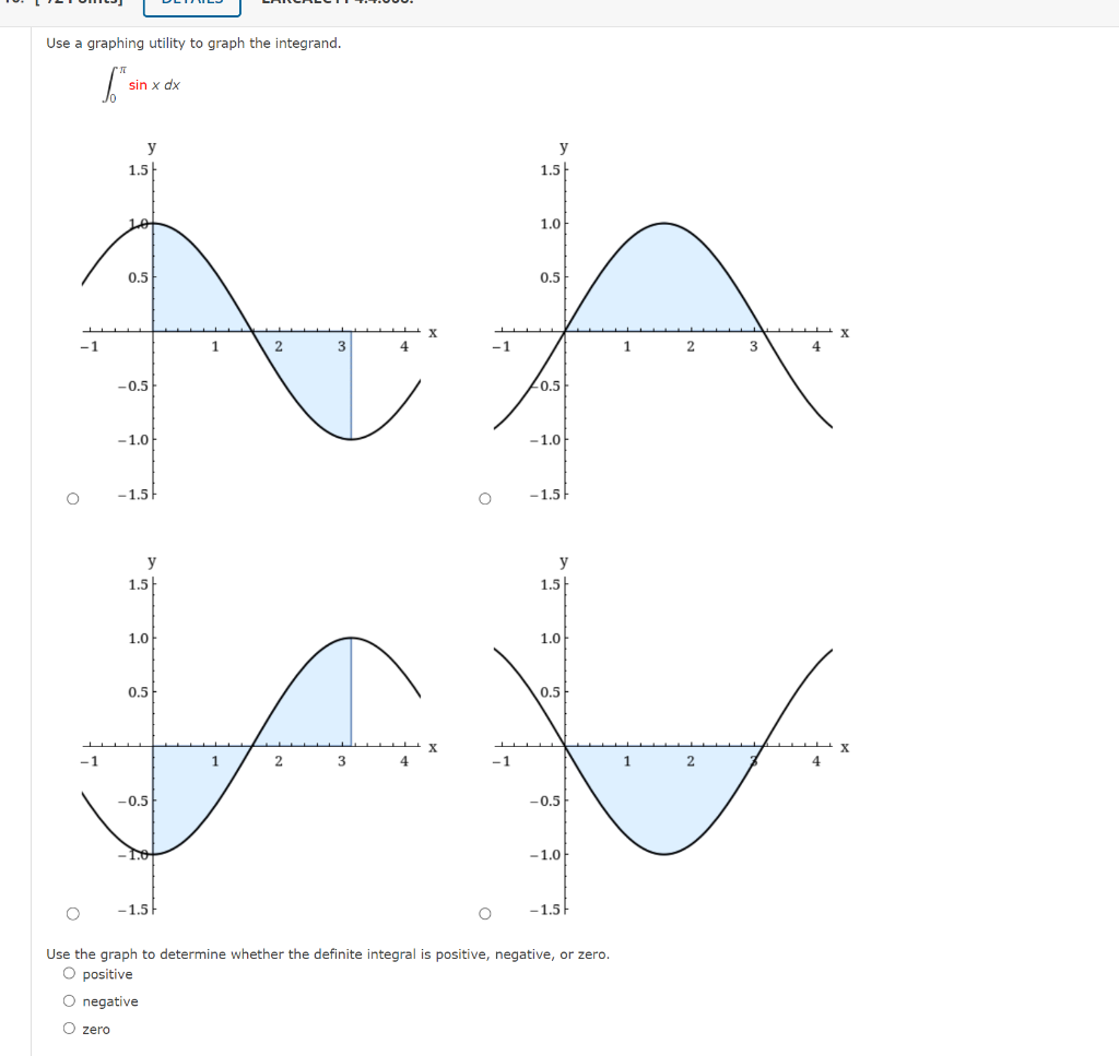 Solved Use a graphing utility to graph the integrand. | Chegg.com