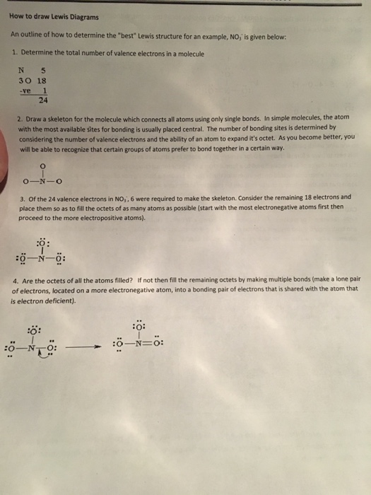 How to draw Lewis Diagrams An outline of how to | Chegg.com