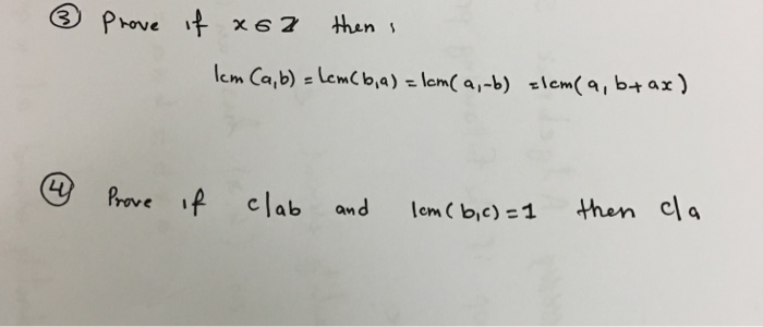 Solved Prove if x elementof Z then: 1 cm(a, b) = 1 cm(b, a) | Chegg.com