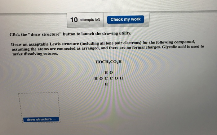 Solved 10 attempts lett Check my work Click the "draw | Chegg.com