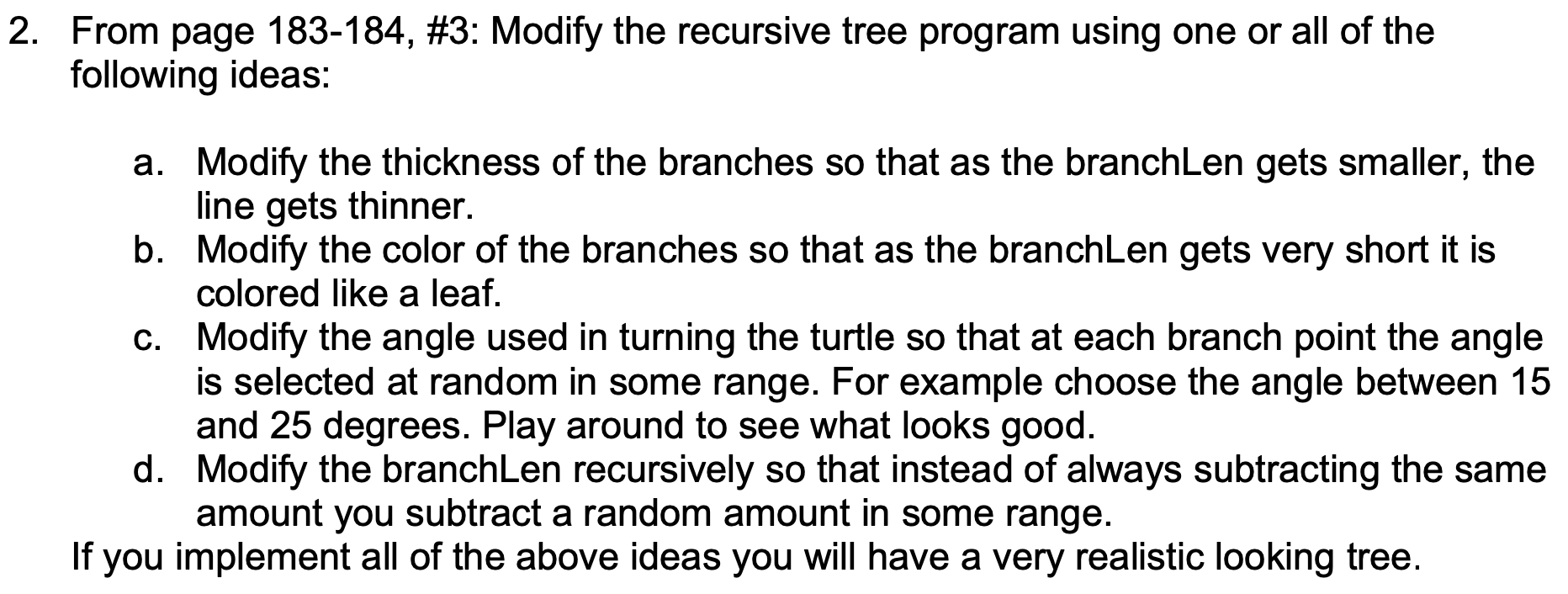 2. From page 183-184, #3: Modify the recursive tree | Chegg.com