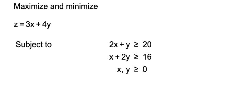 Solved What is the minimum value of z? What are the | Chegg.com