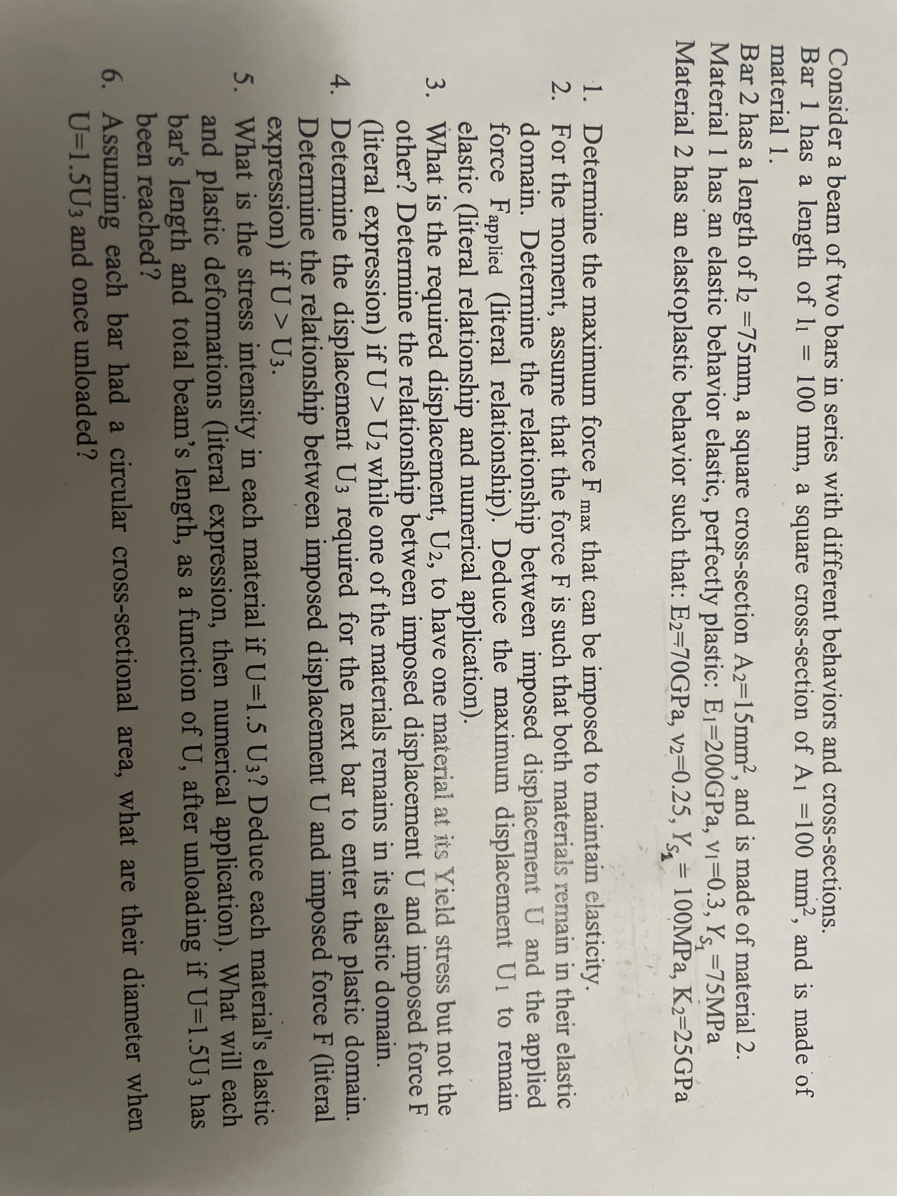 Solved Show me the steps to solve Consider a beam of two | Chegg.com