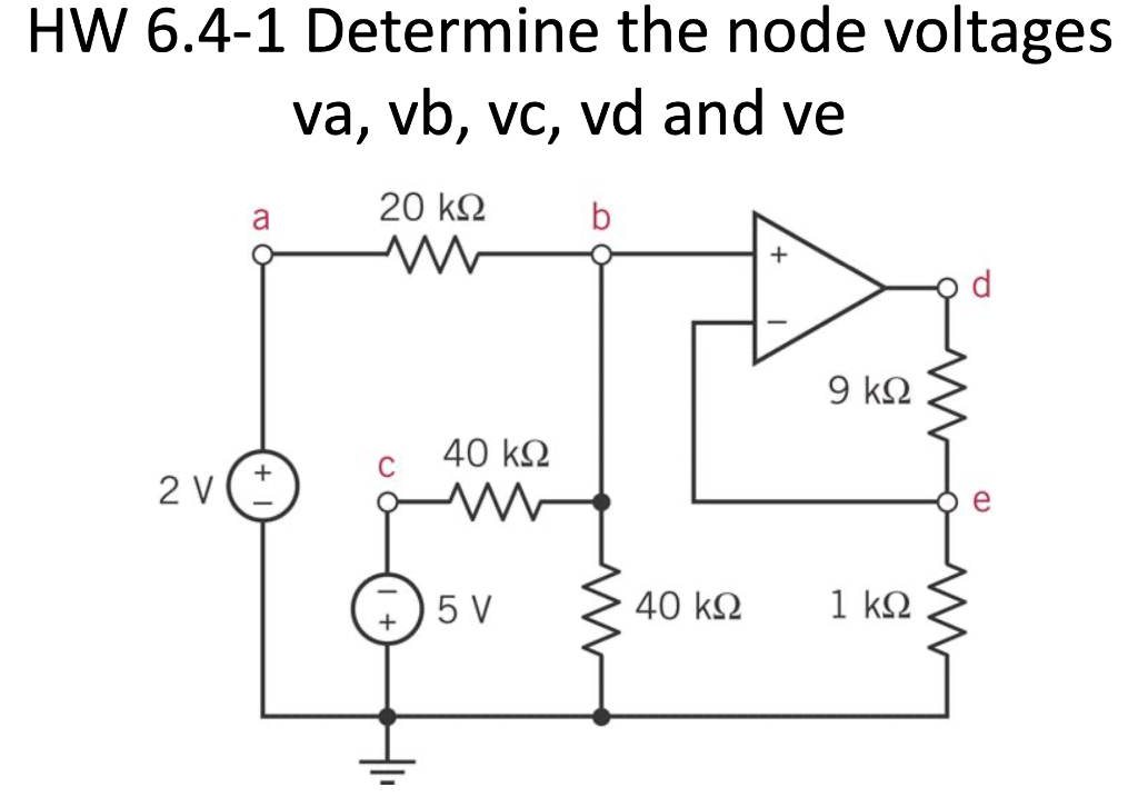 Solved HW 6.4-1 Determine the node voltages va, vb, vc, vd | Chegg.com