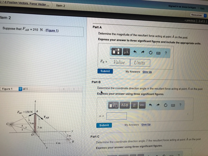 Solved Suppose that FAS 210 N (Figure of 1 Figure 1 -150 N A | Chegg.com