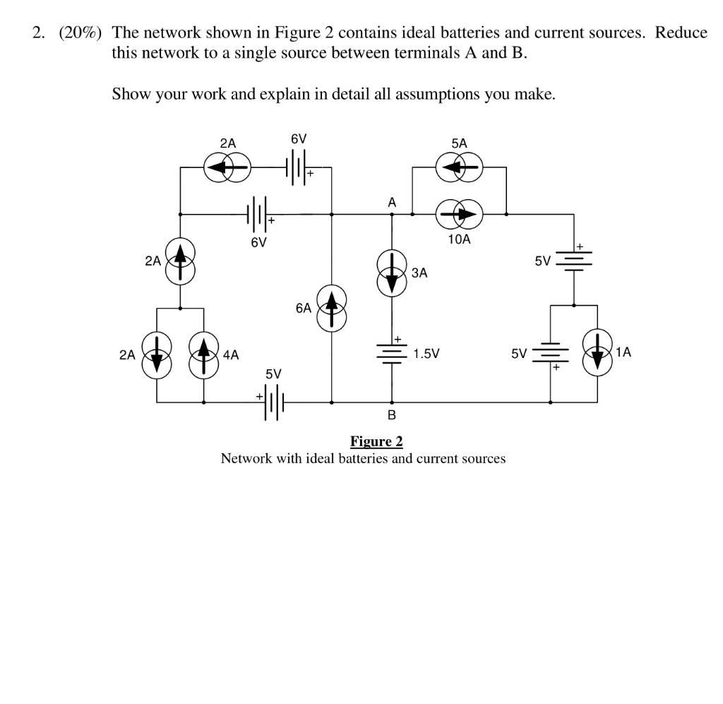 Solved 2. (20%) The network shown in Figure 2 contains ideal | Chegg.com