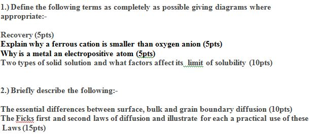 Solved 1.) Define the following terms as completely as | Chegg.com