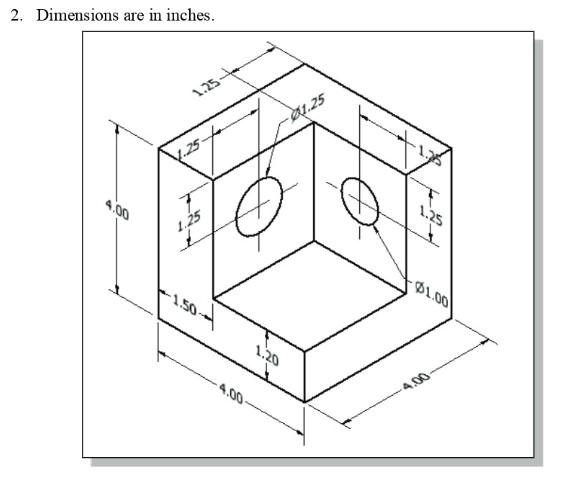Solved Create an Isometric drawing of Exercise 4 in AutoCAD. | Chegg.com
