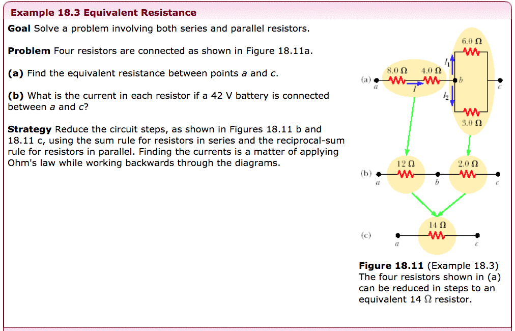 Solved Example 18.3 Equivalent Resistance Goal Solve a | Chegg.com