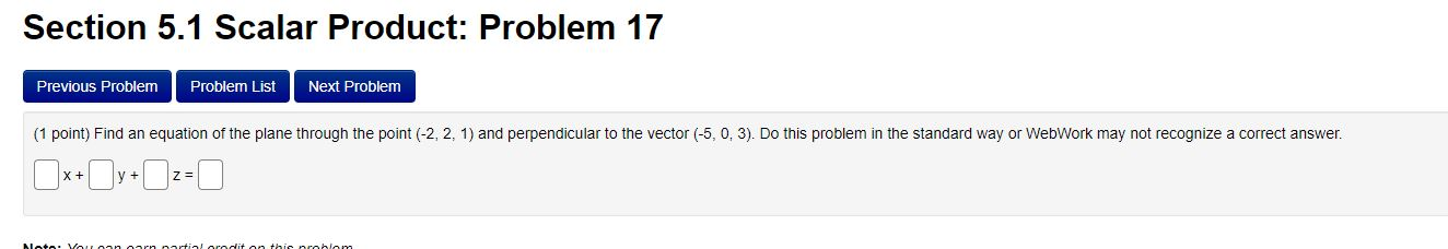 Solved Section 5.1 Scalar Product: Problem 17 Previous | Chegg.com