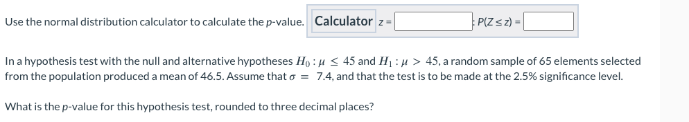 Solved Use the normal distribution calculator to calculate | Chegg.com