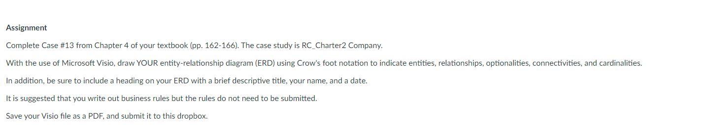 Solved Assignment Complete Case #13 from Chapter 4 of your | Chegg.com