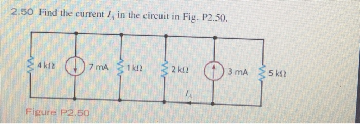 Solved 2.50 Find the current I in the circuit in Fig. P2.50 | Chegg.com