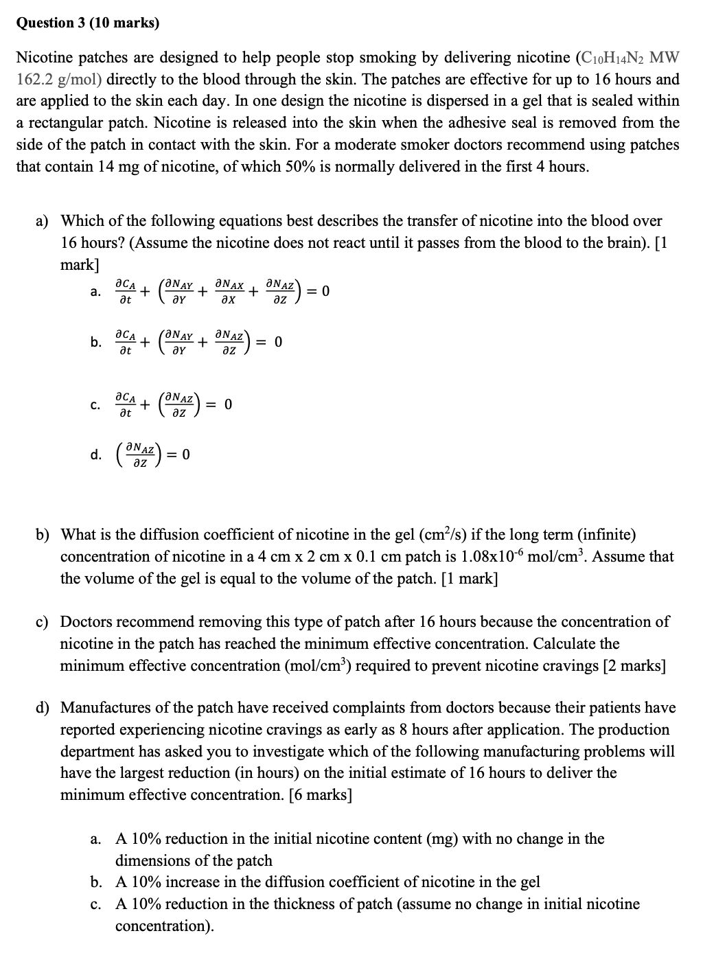 Solved Nicotine patches are designed to help people stop | Chegg.com