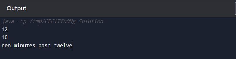 Solved The Time in Words problem solution. I solved this | Chegg.com