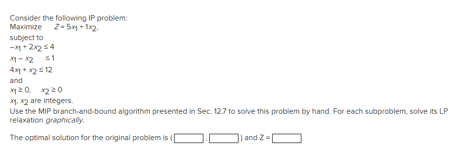 Consider the following IP problem: Maximize | Chegg.com