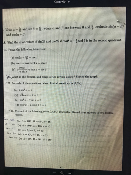 Solved If sin alpha = 5/13 and sin beta = 12/13, where alpha | Chegg.com