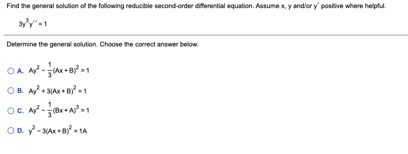 Solved Find the general solution of the following reducible | Chegg.com