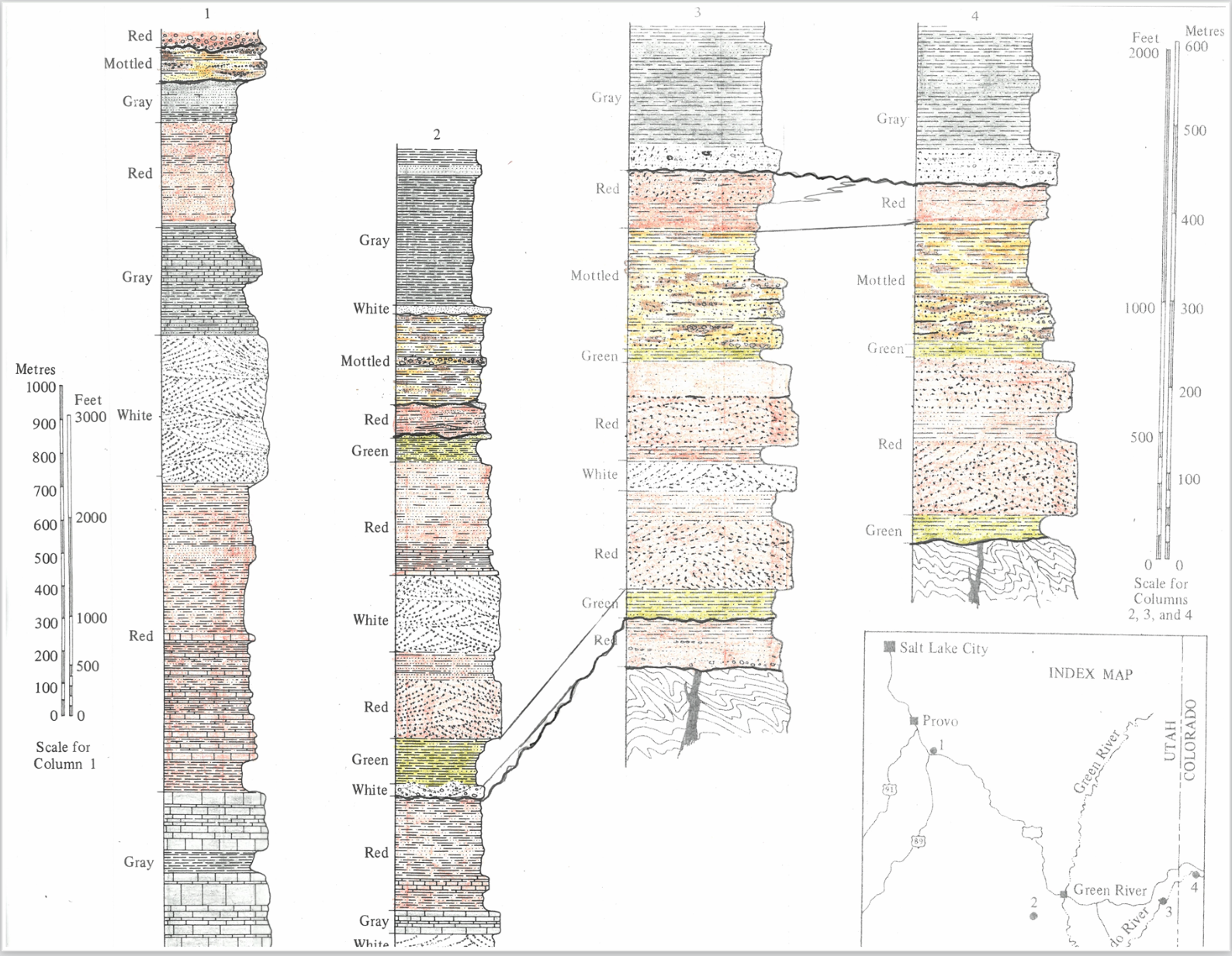 Correlate the lithologic units between geologic | Chegg.com