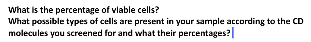 Solved What is the percentage of viable cells? What possible | Chegg.com