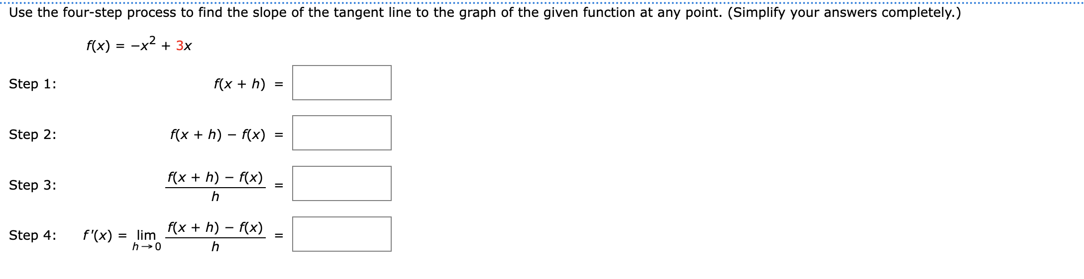 Solved Find the derivative of the function.f(x) = 5ex − | Chegg.com