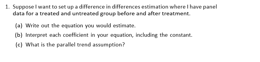 1. Suppose I want to set up a difference in | Chegg.com
