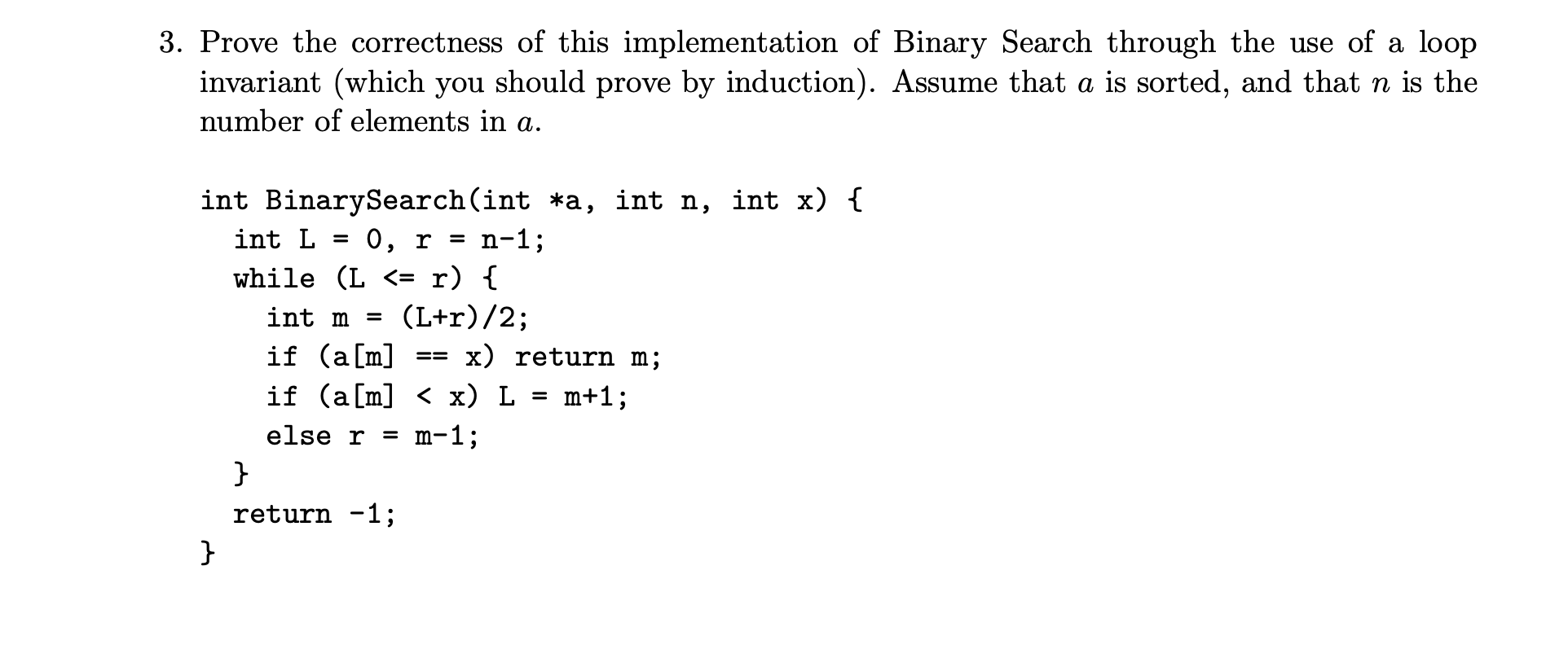 Solved come up with a loop variant and prove it by | Chegg.com