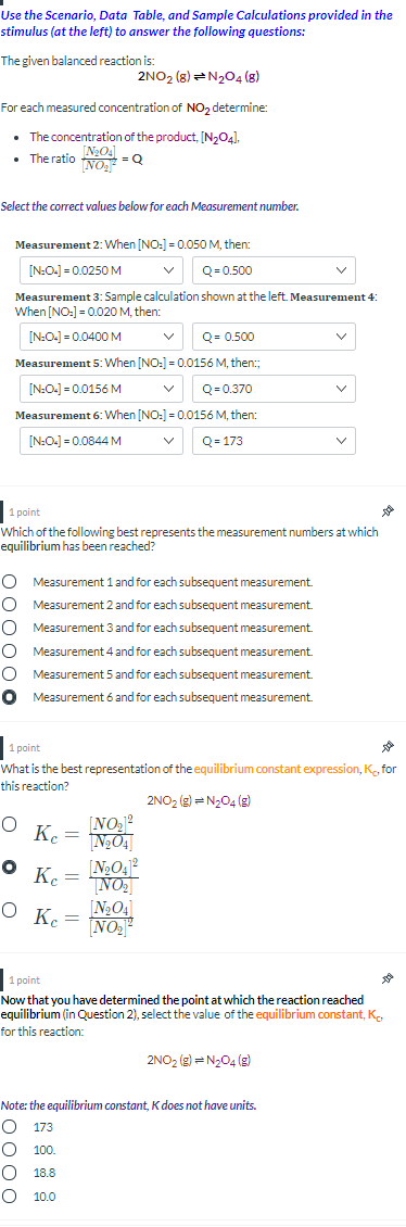 Solved In a closed system, this reaction establishes an | Chegg.com