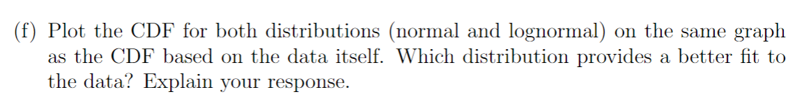 Solved 3. The USGS data for peak stream flows for the | Chegg.com