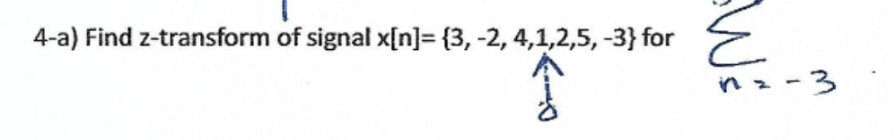 Solved 4-a) ﻿Find z-transform of signal | Chegg.com
