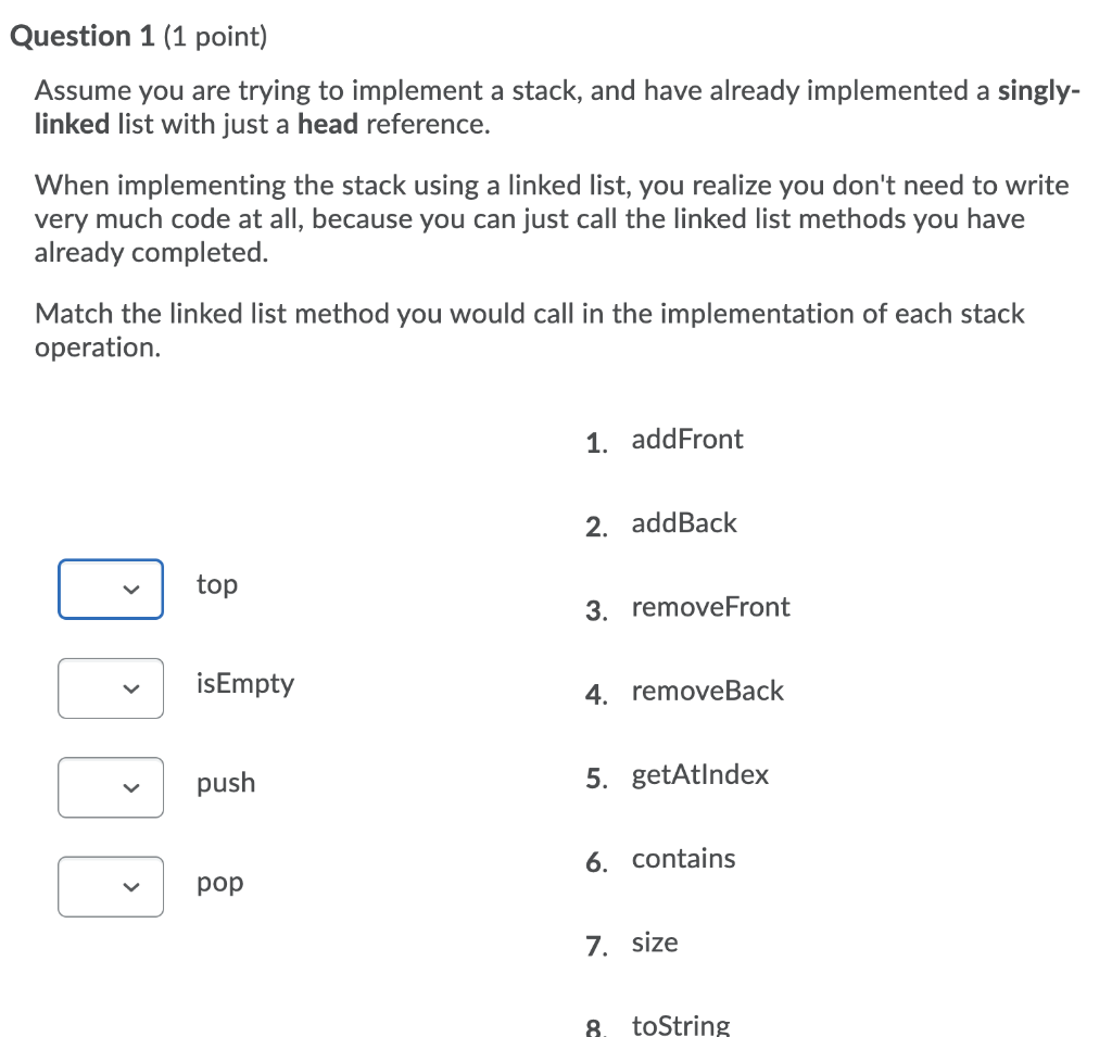 Solved Question 1 (1 point) Assume you are trying to | Chegg.com