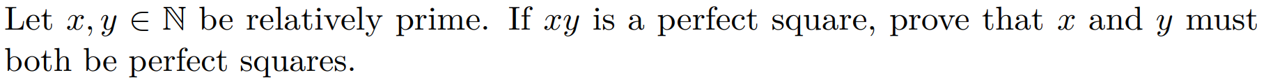 Solved Let x,y∈N be relatively prime. If xy is a perfect | Chegg.com